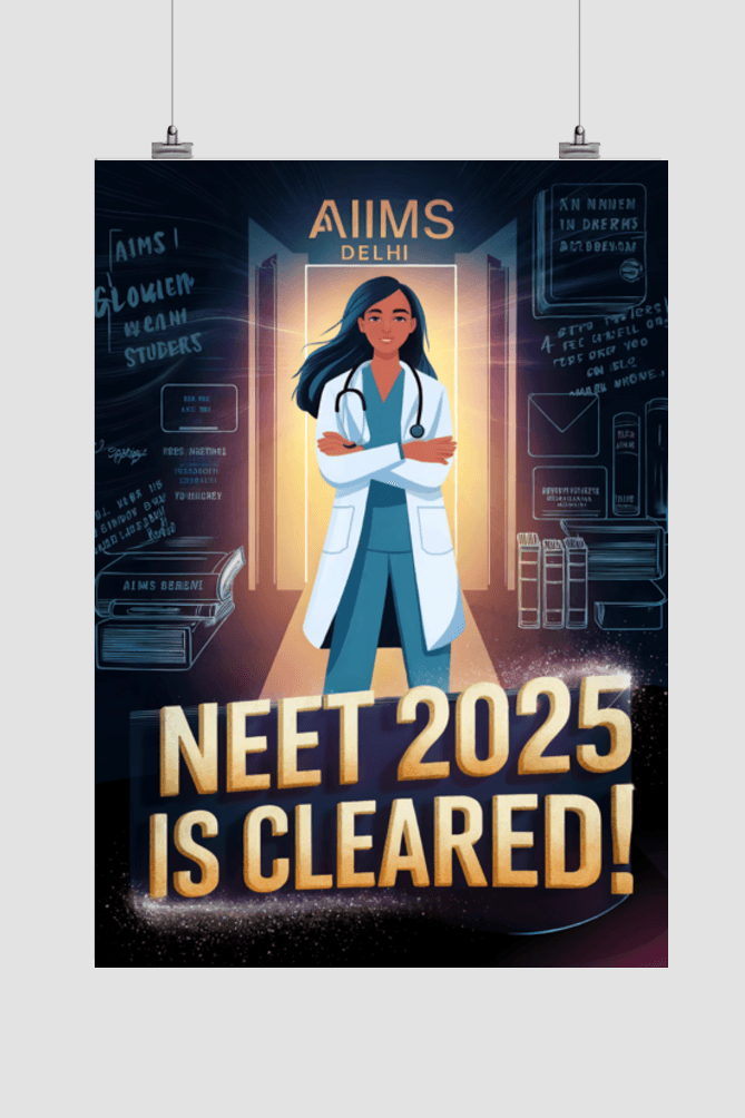 NEET 2025 Is Cleared - NEET Poster with self adhesive strips ...